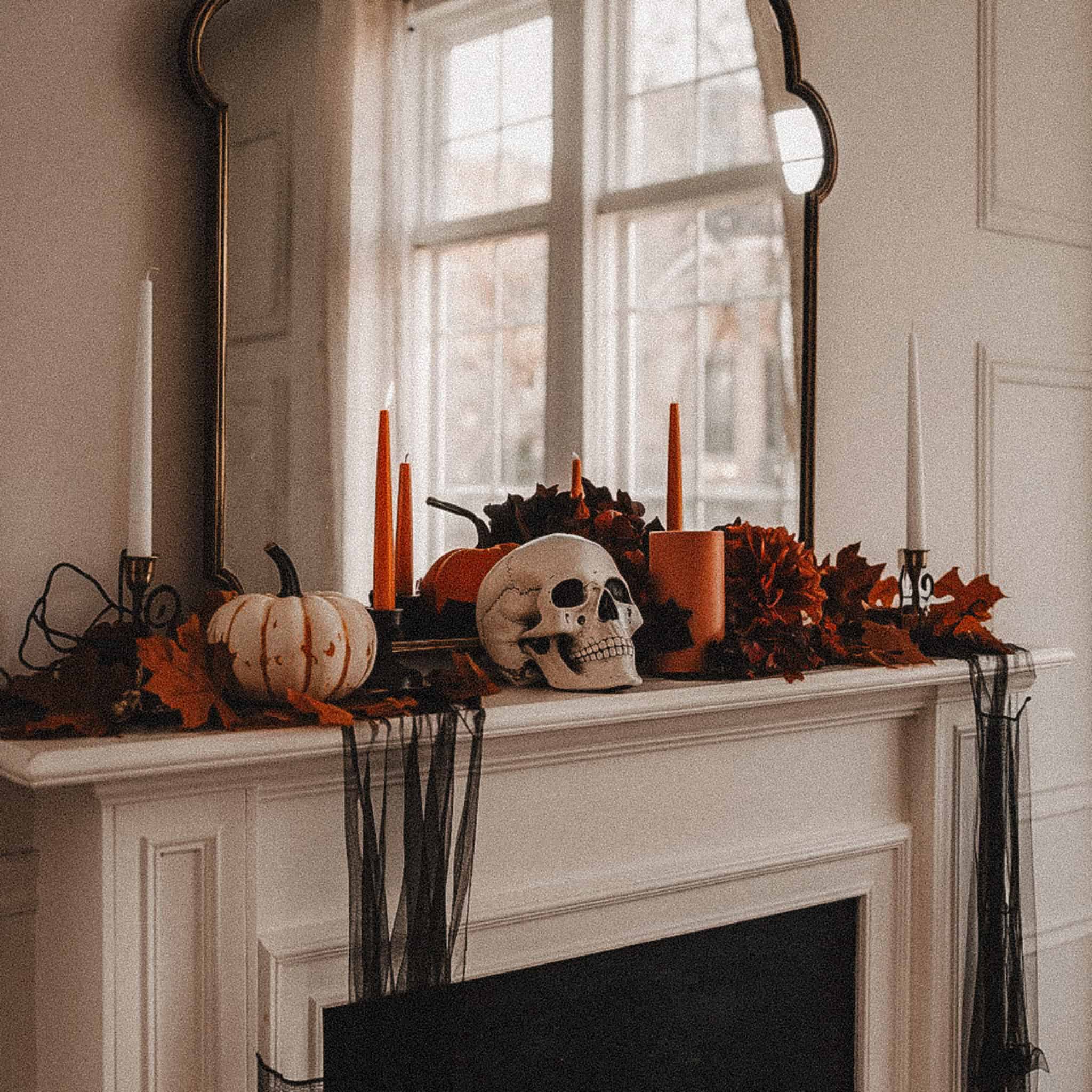 13 Spooky Halloween Mantel Decor Ideas to Try this Fall - Home and Habit