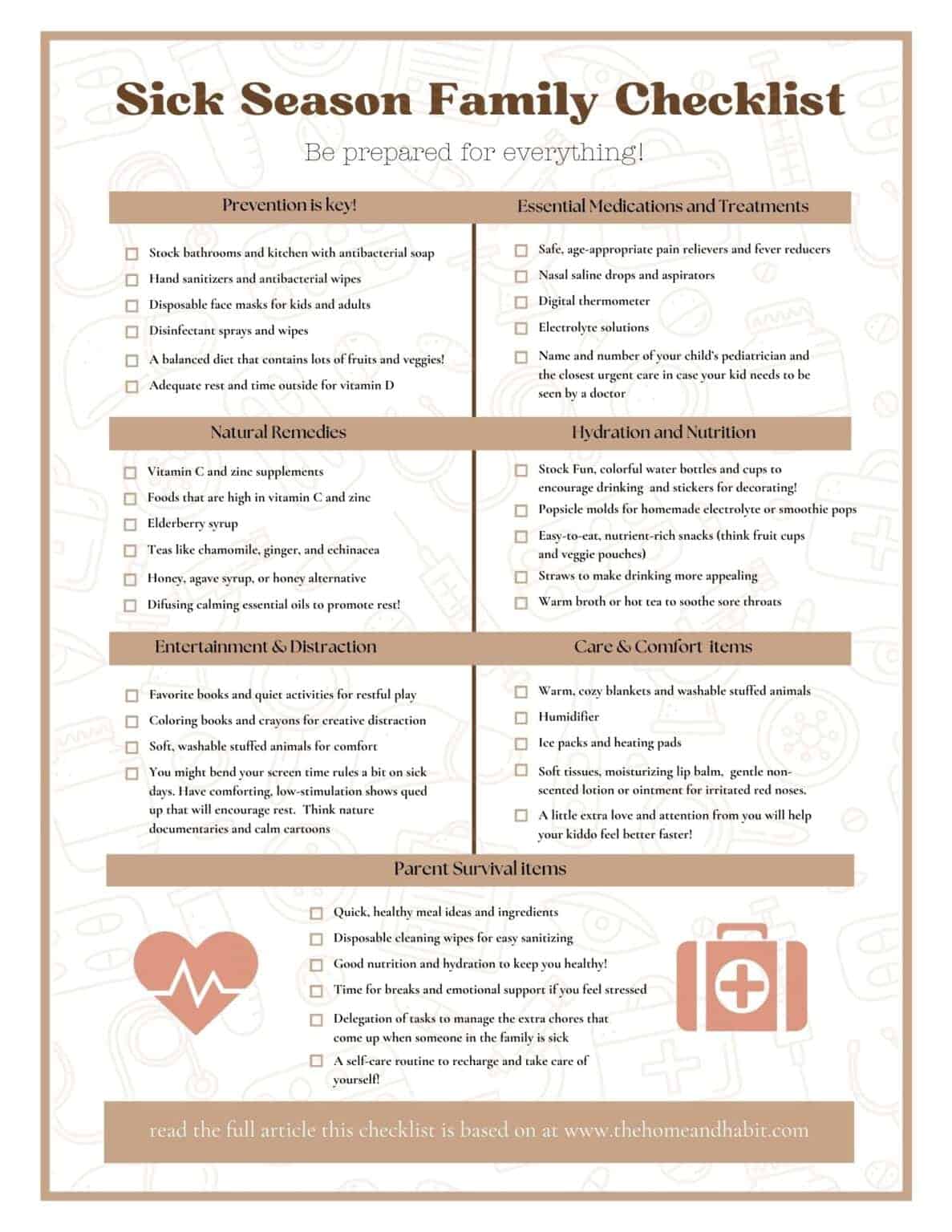 Cold and Flu Season Kit: Checklist & Tips For Families with Kids ...